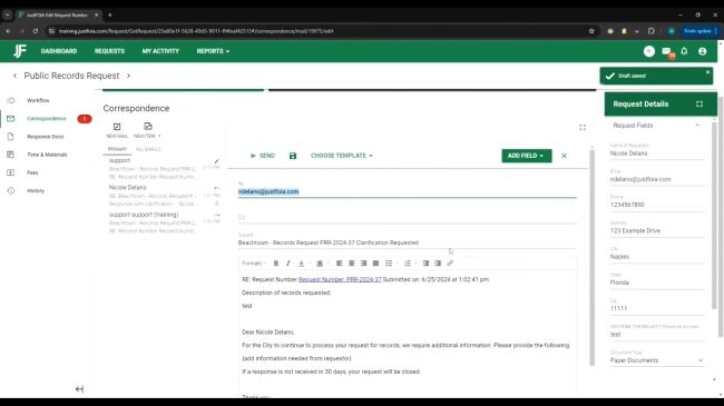 In-App Correspondence | Product Feature